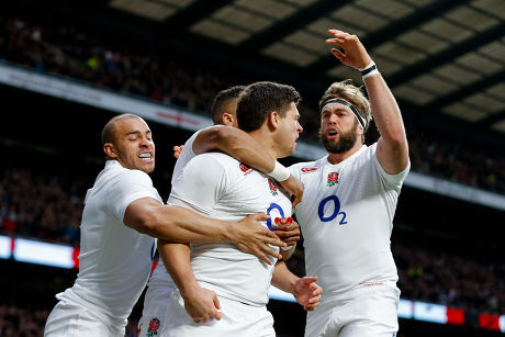 England Scrumhalf Ben Youngs Celebrates Outside Editorial Stock Photo ...
