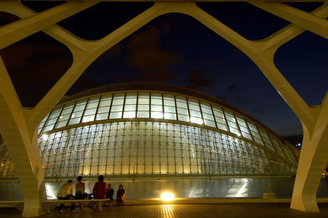 Lhemisferic Dusk By S Calatrava City Editorial Stock Photo - Stock ...
