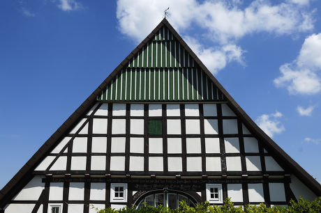 Gable Old Lower Saxony Halftimbered House Editorial Stock Photo - Stock ...