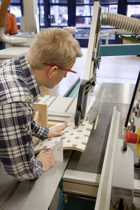 Model Released Master Carpenter Apprentice Using Editorial Stock Photo ...