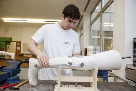 Model Released Trainee Orthopaedic Technician Making Editorial Stock ...