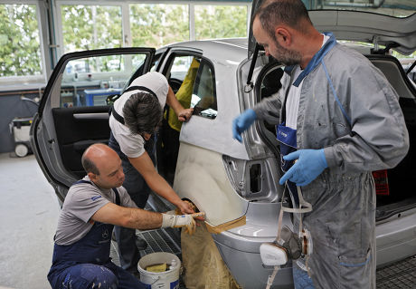 Auto Paint Specialists Painting Car Panel Editorial Stock Photo - Stock ...