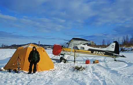 Tent Airplane Staying Overnight On Frozen Editorial Stock Photo - Stock ...