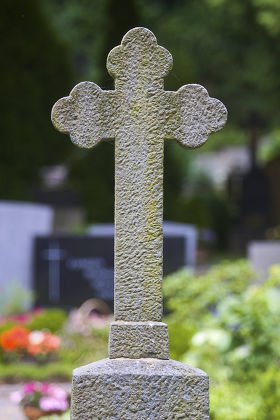 Stone Cross On Grave Castle Cemetery Editorial Stock Photo - Stock ...