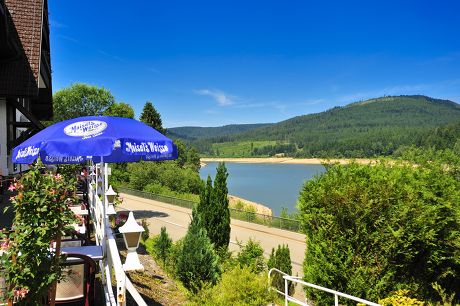 Schwarzenbachtalsperre Storage Lake Cafe Terrace Hotel Editorial Stock ...