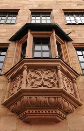 Stone Bay Window Choerlein Historic Centre Editorial Stock Photo ...