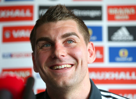 Sam Vokes Wales Smiles During Press Editorial Stock Photo - Stock Image ...