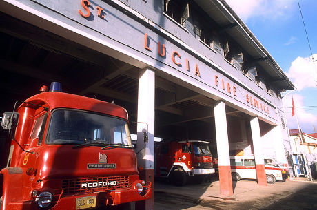 Castries Fire Station St Lucia Editorial Stock Photo - Stock Image ...