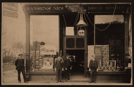 Four Men Standing Front Drug Store Editorial Stock Photo - Stock Image ...