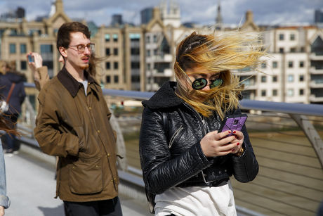 People Walking Against Strong Wind On Editorial Stock Photo - Stock ...
