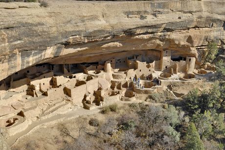 Historic Buildings Ancestral Puebloans Entire Cliff Editorial Stock ...