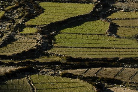 Tibetan Agricultural Fields Traditional Irrigation System Editorial ...