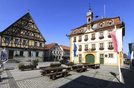 Town Hall Roettingen Taubertal Valley Near Editorial Stock Photo ...
