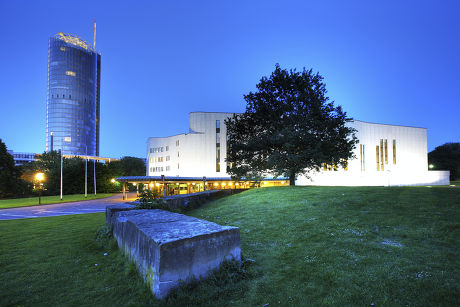 Aalto Theater Opera House Rwe Tower Editorial Stock Photo - Stock Image ...