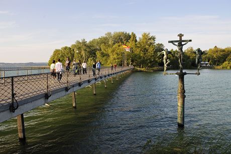 Bridge Joining Mainau Island On Lake Editorial Stock Photo - Stock ...