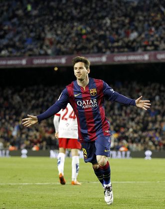 Lionel Messi Celebrates His Score Editorial Stock Photo - Stock Image ...