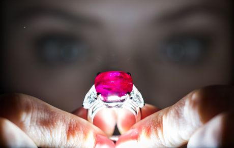Superb Extremely Rare Sunrise Ruby 2559carat Editorial Stock Photo ...