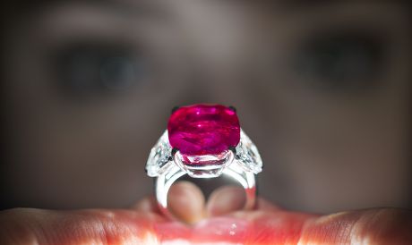 Superb Extremely Rare Sunrise Ruby 2559carat Editorial Stock Photo ...