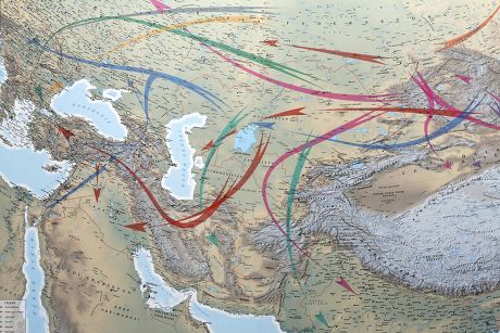 Turkish Map Migrations Near East Military Editorial Stock Photo - Stock ...