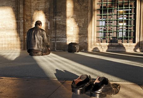Muslim Man Praying Front Prayer Niche Editorial Stock Photo - Stock ...