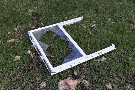 Debris Broken Glass Lie Grass After Editorial Stock Photo - Stock Image ...