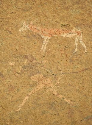 Polychrome Rock Paintings Maacks Shelter Leopard Editorial Stock Photo ...