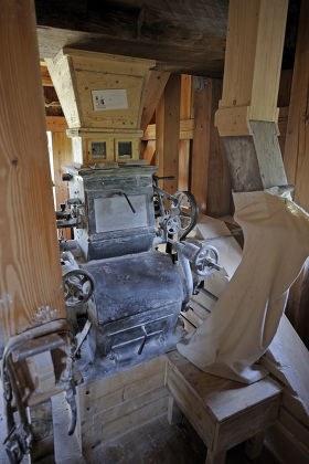 Grinding 200 Year Old Post Mill Editorial Stock Photo - Stock Image ...