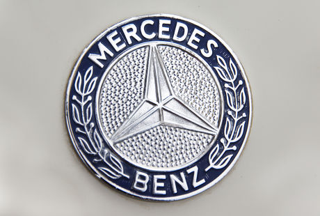 Old Mercedes Benz Logo On Classic Editorial Stock Photo - Stock Image ...