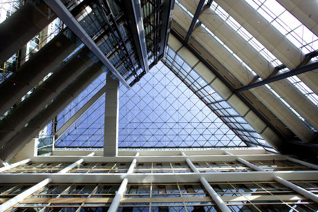 Interior Lobby Atrium Headquarters Pharmaceutical Company Editorial ...