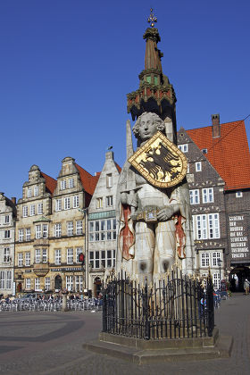 Bremer Roland Statue On Market Square Editorial Stock Photo - Stock ...