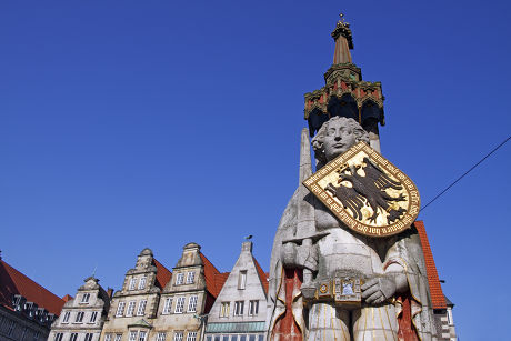Bremer Roland Statue On Market Square Editorial Stock Photo - Stock ...