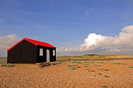 Redroofed Fishing Hut On Beach Rye Editorial Stock Photo - Stock Image ...