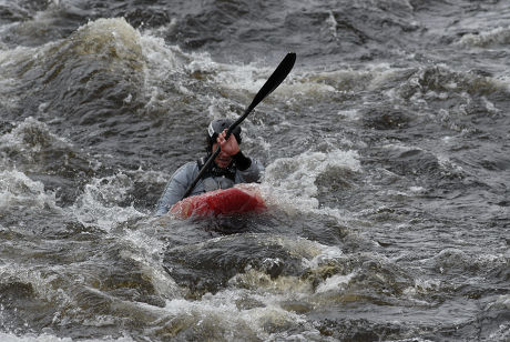 Kayaker White Water Race Glen Etive Editorial Stock Photo - Stock Image ...
