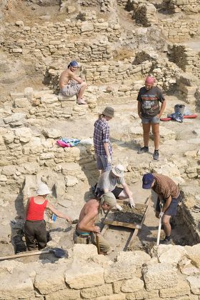 Archaeology Students Doing Excavation Work Old Editorial Stock Photo ...