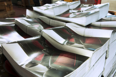 Printing Plant Stacked Brochures Waiting Be Editorial Stock Photo ...