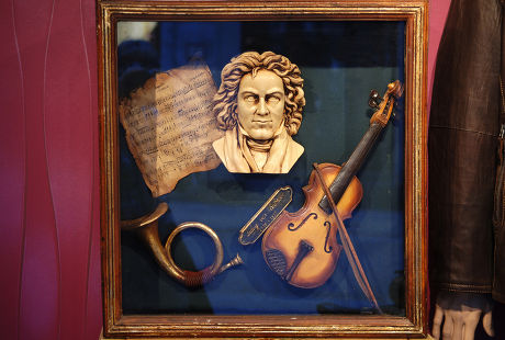 Bust Beethoven Instruments Golden Frame Bruges Editorial Stock Photo ...