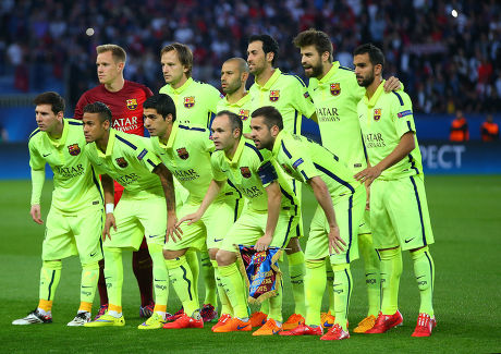 Fc Barcelona Team Group Line Before Editorial Stock Photo - Stock Image ...