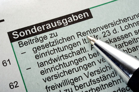 German Income Tax Form Sonderausgaben Extra Editorial Stock Photo ...