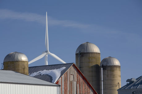 Wind Turbine On Farm Noble Thumb Editorial Stock Photo - Stock Image ...