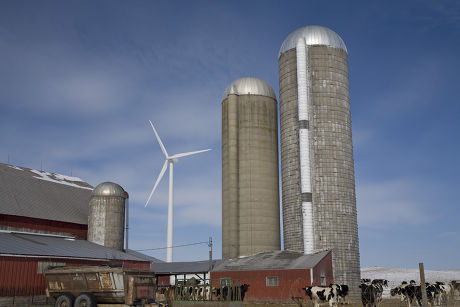 Wind Turbine On Farm Noble Thumb Editorial Stock Photo - Stock Image ...