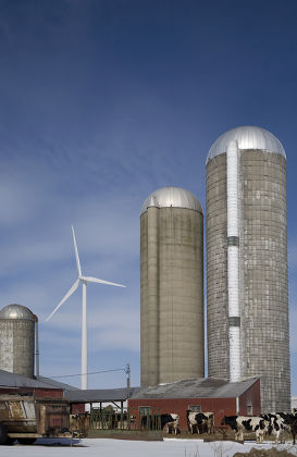 Wind Turbine On Farm Noble Thumb Editorial Stock Photo - Stock Image ...