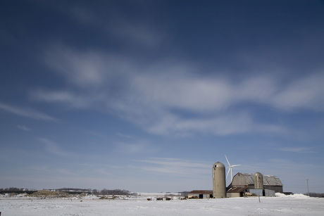 Wind Turbine On Farm Noble Thumb Editorial Stock Photo - Stock Image ...