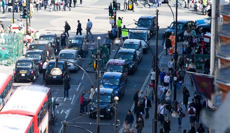Taxi Drivers Stop On Oxford Street Editorial Stock Photo - Stock Image ...