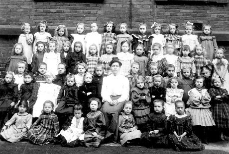 Historic Photo Girls School Class Teacher Editorial Stock Photo - Stock ...