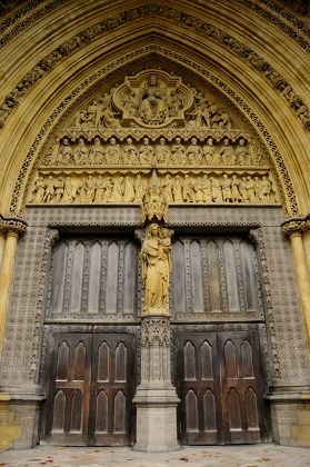 Gothic Entry Portal Westminster Abbey Coronation Editorial Stock Photo ...