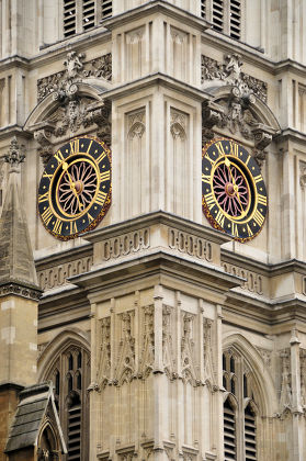 Clock On Tower Westminster Abbey Coronation Editorial Stock Photo ...