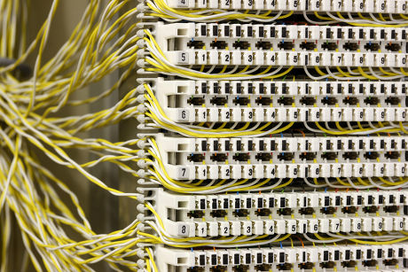 Switchboard Nodal Point Telephone Connections Mainframe Editorial Stock ...