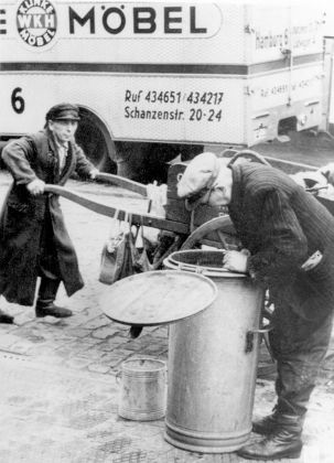 Historic Photograph Man Sifting Through Garbage Editorial Stock Photo ...