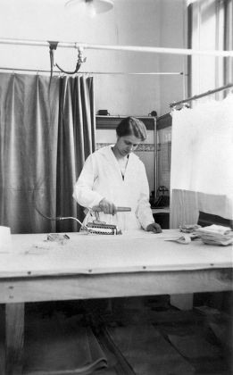 Historic Photograph Woman Ironing Editorial Stock Photo - Stock Image ...