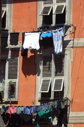 Clothes Drying Window Shutters Old Town Editorial Stock Photo - Stock ...